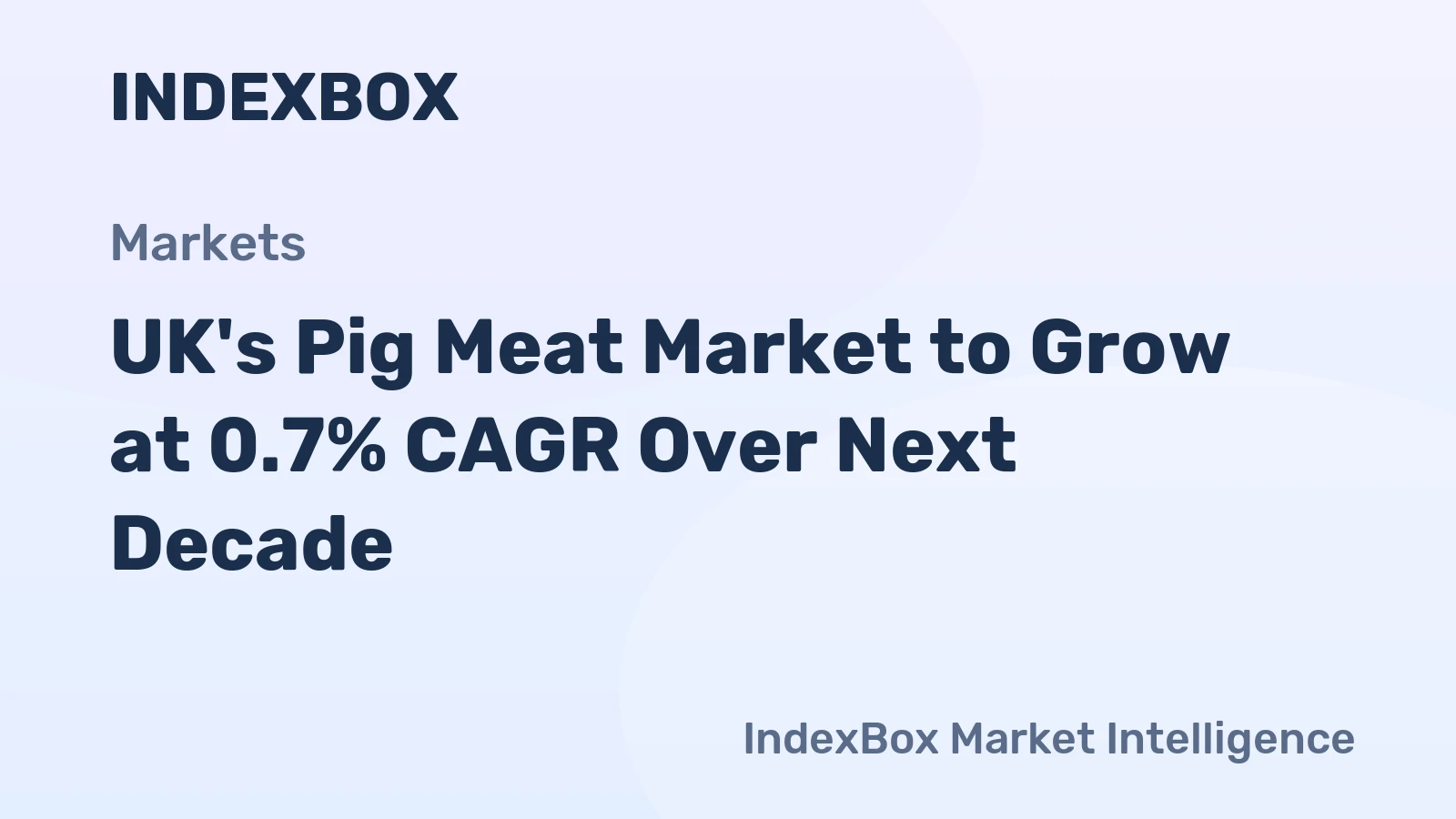 UK's Pig Meat Market to Grow at 0.7% CAGR Over Next Decade