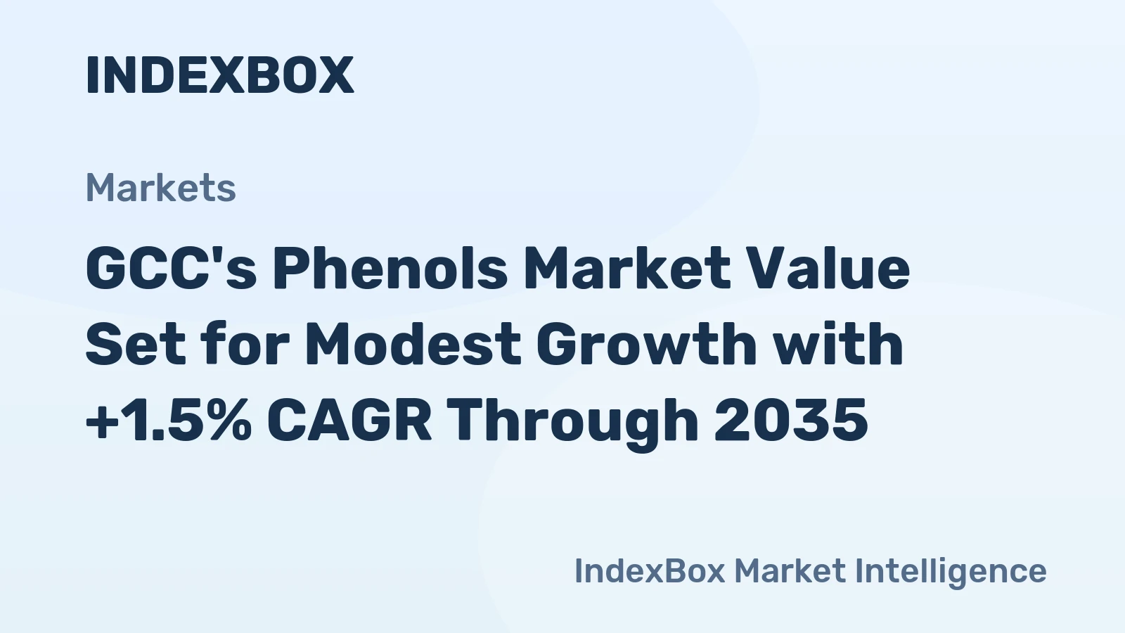 GCC's Phenols Market Value Set for Modest Growth with +1.5% CAGR Through 2035