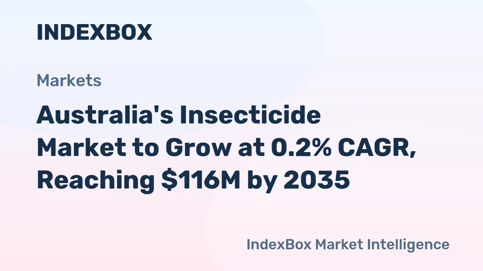 Australia's Insecticide Market to Grow at 0.2% CAGR, Reaching $116M by 2035