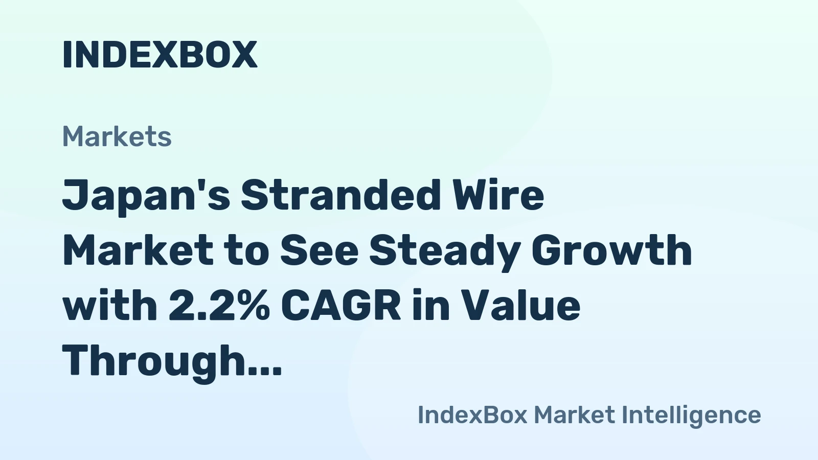 Japan's Stranded Wire Market to See Steady Growth with 2.2% CAGR in Value Through 2035