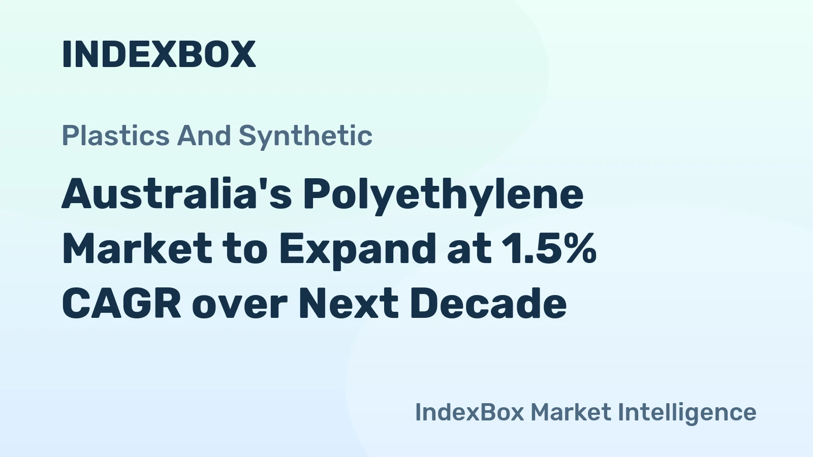 Australia's Polyethylene Market to Expand at 1.5% CAGR over Next Decade
