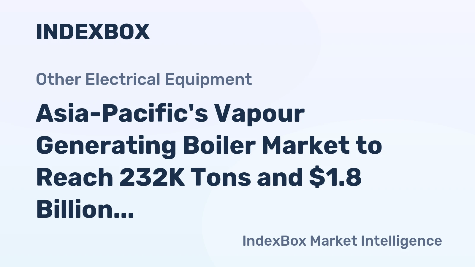 Asia-Pacific's Vapour Generating Boiler Market to Reach 232K Tons and $1.8 Billion by 2035