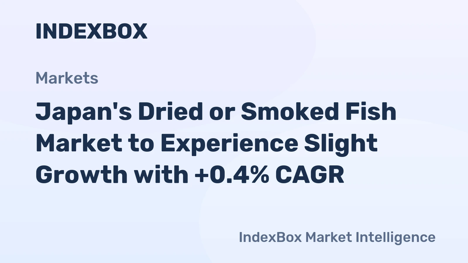 Japan's Dried or Smoked Fish Market to Experience Slight Growth with +0.4% CAGR