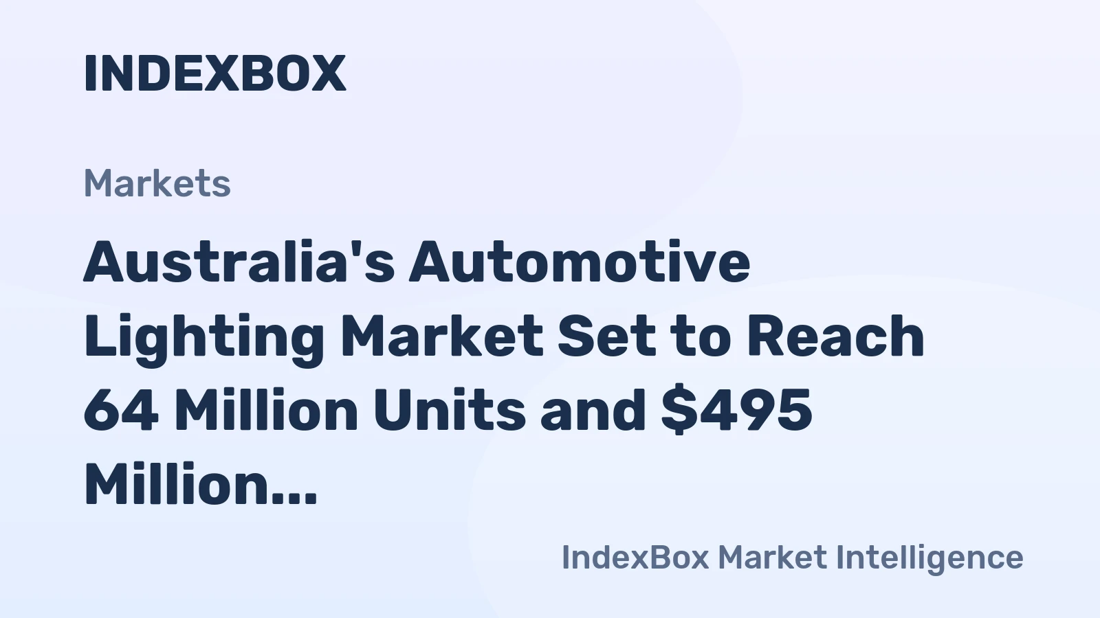 Australia's Automotive Lighting Market Set to Reach 64 Million Units and $495 Million
