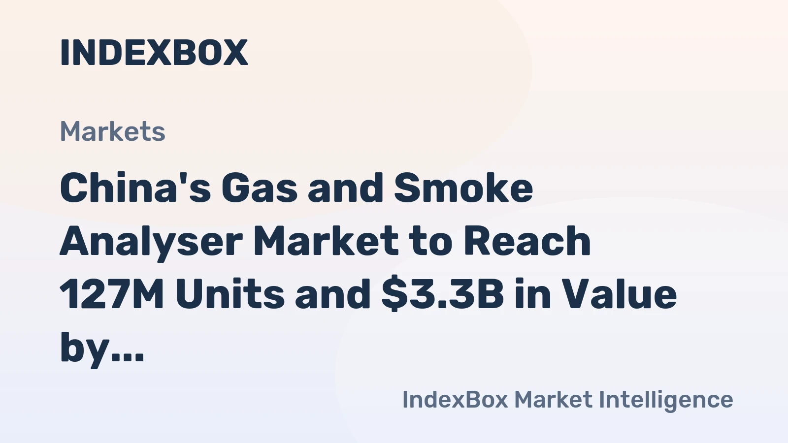 China's Gas and Smoke Analyser Market to Reach 127M Units and $3.3B in Value by 2035