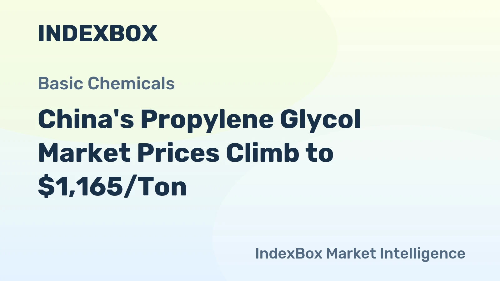 China's Propylene Glycol Market Prices Climb to $1,165/Ton