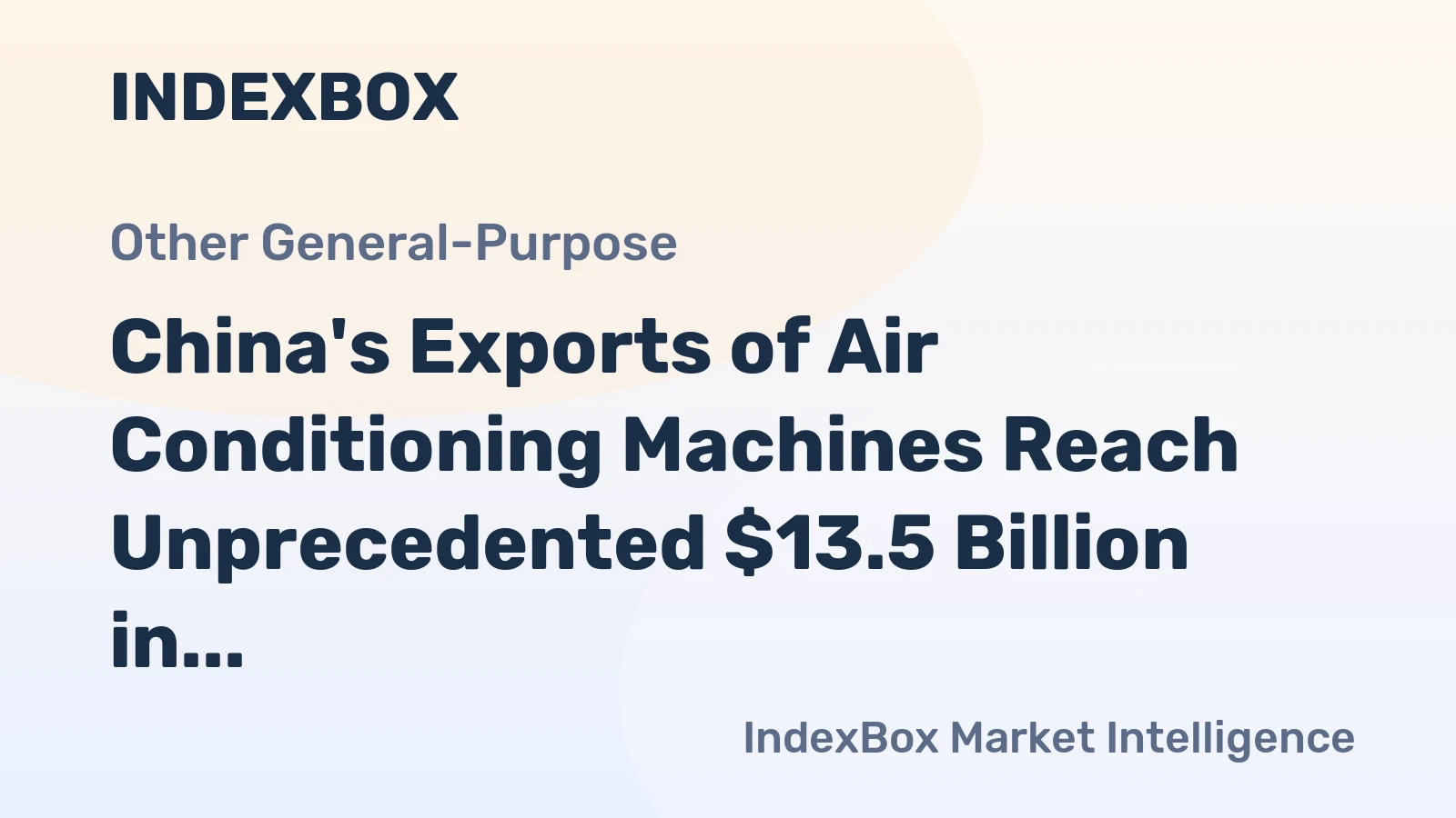 China's Exports of Air Conditioning Machines Reach Unprecedented $13.5 Billion in 2023