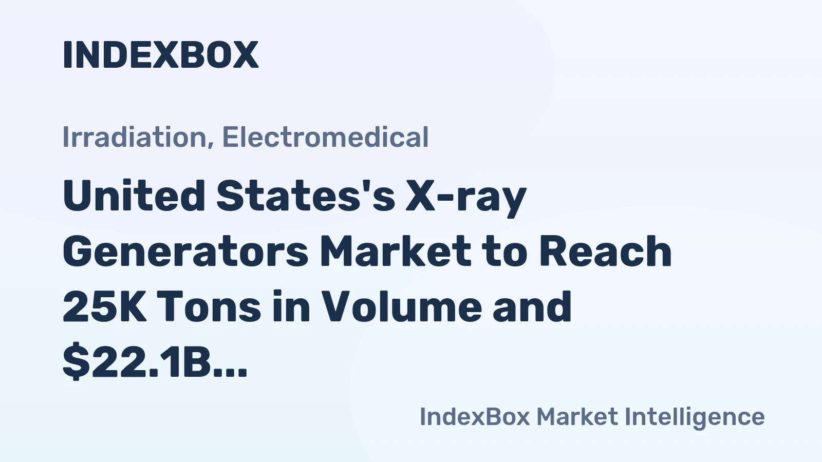 United States's X-ray Generators Market to Reach 25K Tons in Volume and $22.1B in Value by 2035