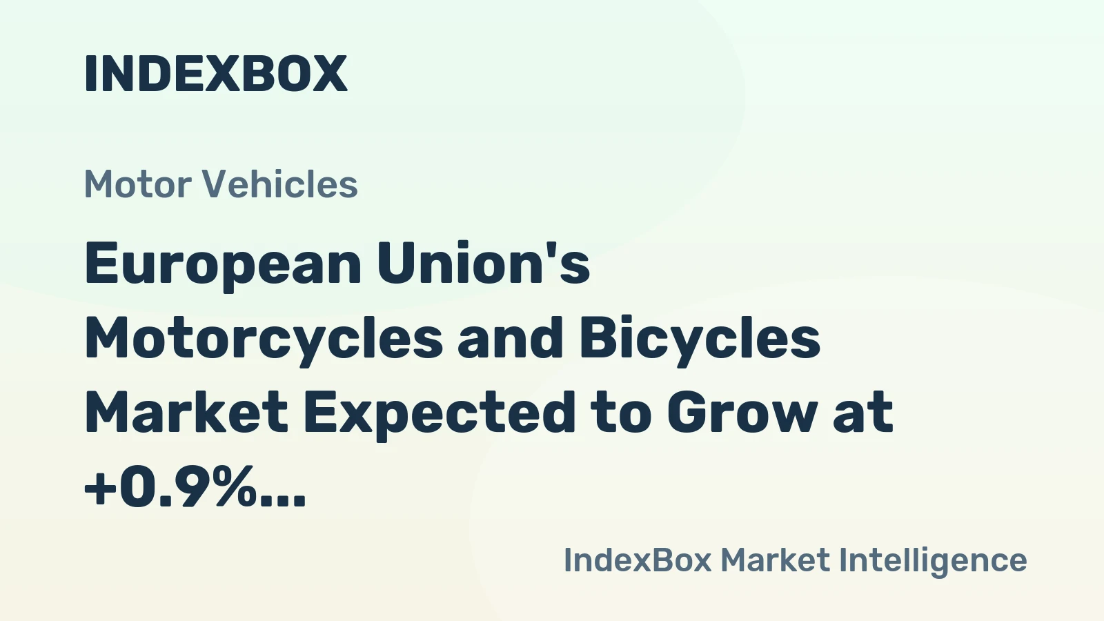 European Union's Motorcycles and Bicycles Market Expected to Grow at +0.9% CAGR, Reaching $20.9B by 2035