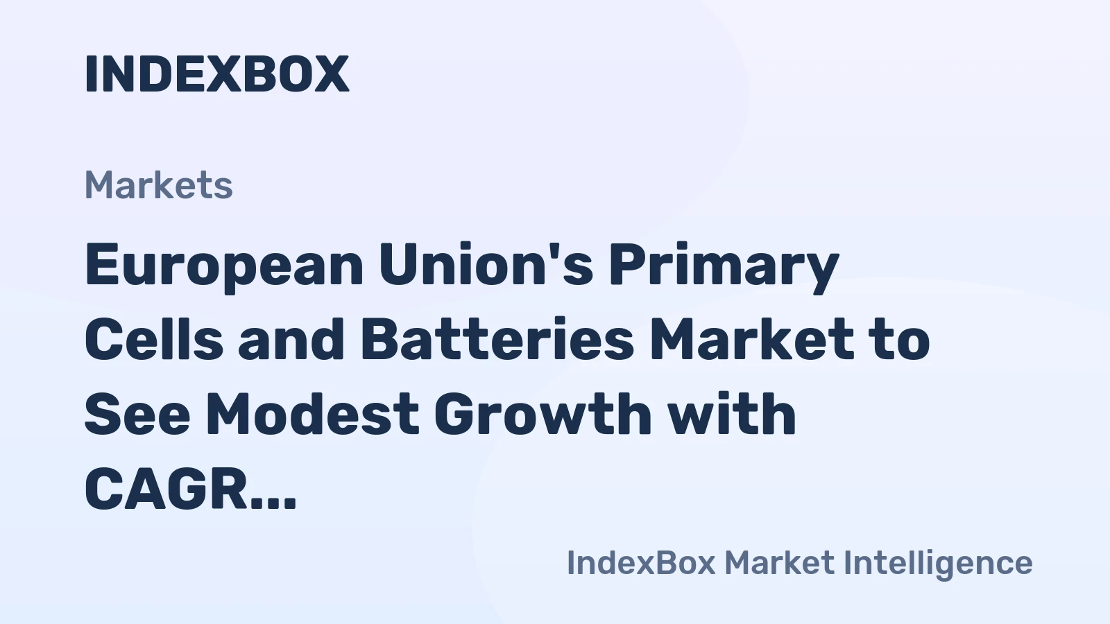 European Union's Primary Cells and Batteries Market to See Modest Growth with CAGR of +1.2% from 2024-2035
