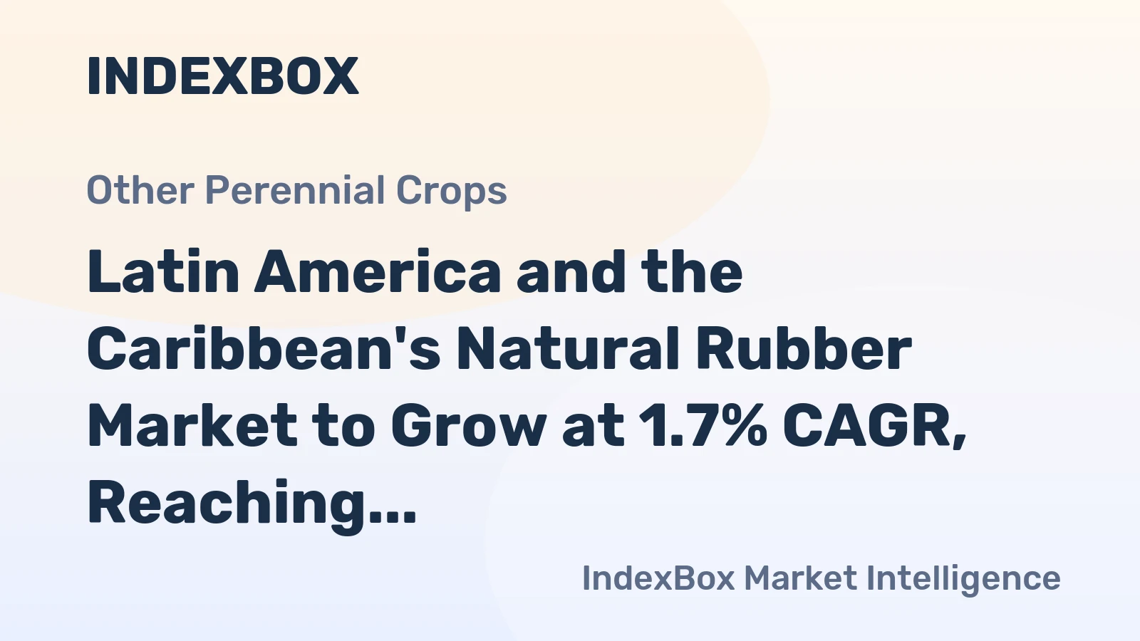 Latin America and the Caribbean's Natural Rubber Market to Grow at 1.7% CAGR, Reaching $955M by 2035