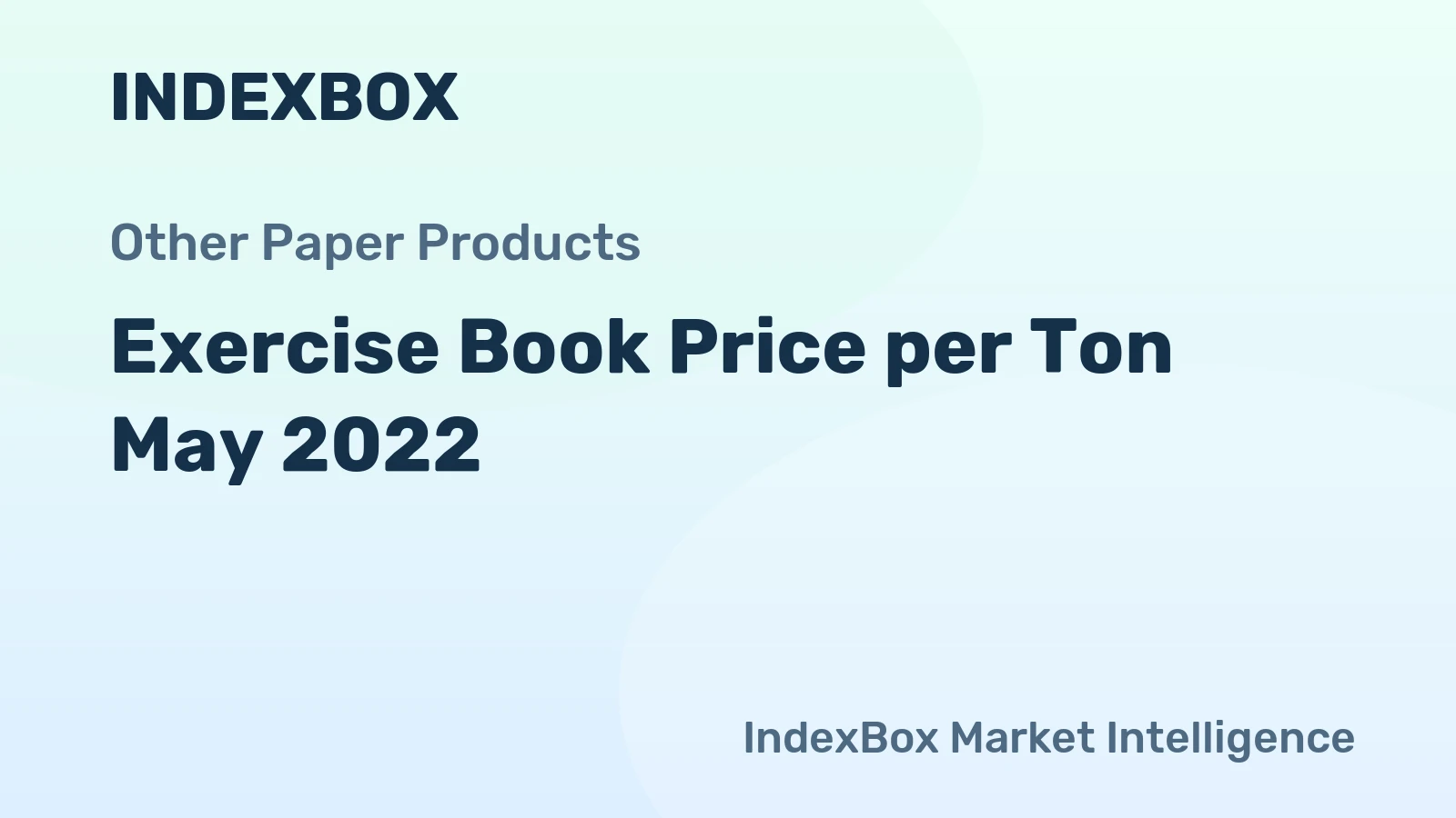 Exercise Book Price per Ton May 2022