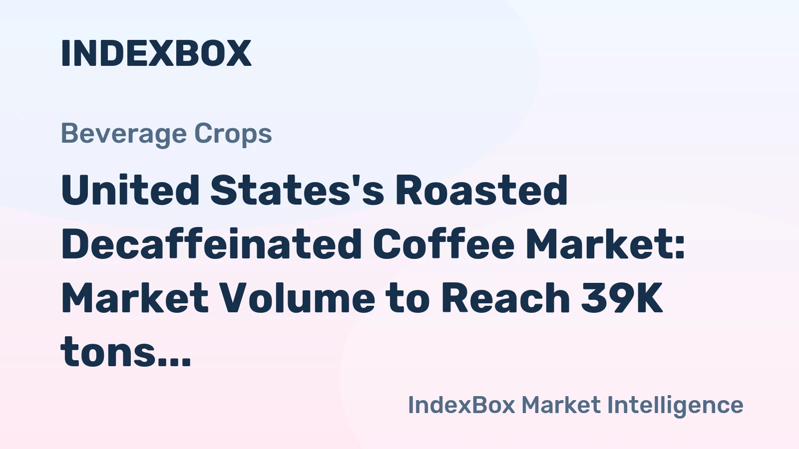 United States's Roasted Decaffeinated Coffee Market: Market Volume to Reach 39K tons and Market Value to Hit $383M by 2035