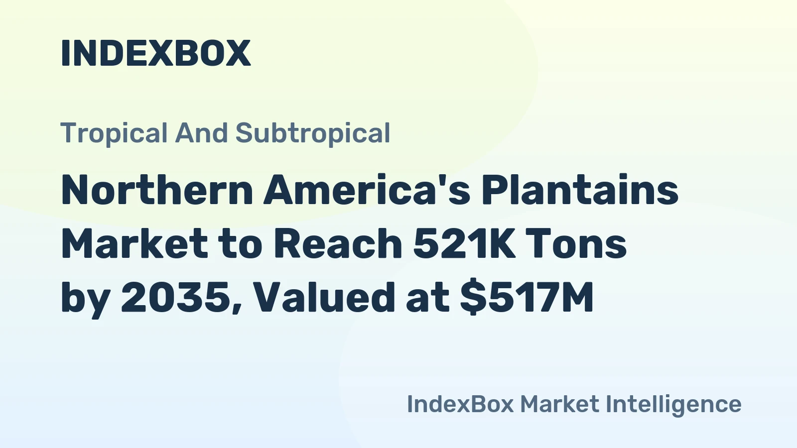 Northern America's Plantains Market to Reach 521K Tons by 2035, Valued at $517M