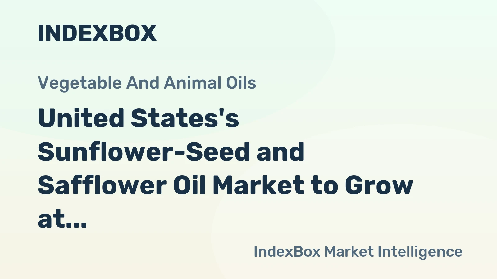 United States's Sunflower-Seed and Safflower Oil Market to Grow at +2.9% CAGR, Reaching $931M by 2035
