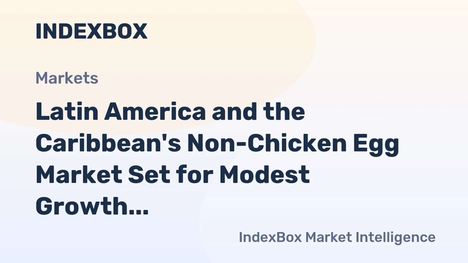 Latin America and the Caribbean's Non-Chicken Egg Market Set for Modest Growth to 49K Tons