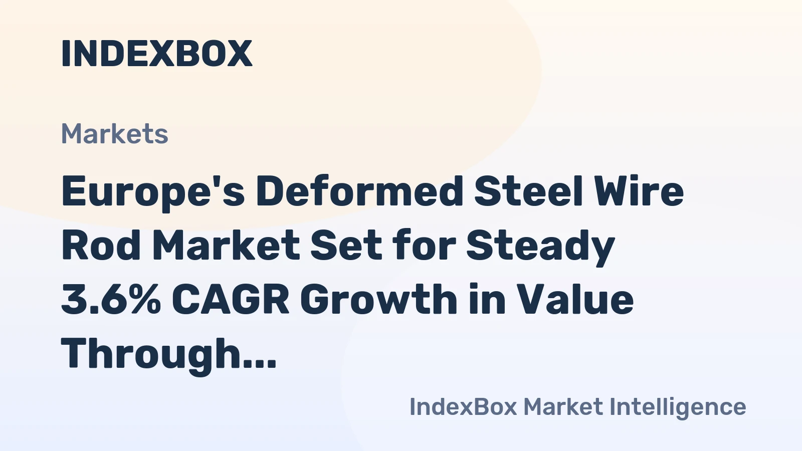 Europe's Deformed Steel Wire Rod Market Set for Steady 3.6% CAGR Growth in Value Through 2035