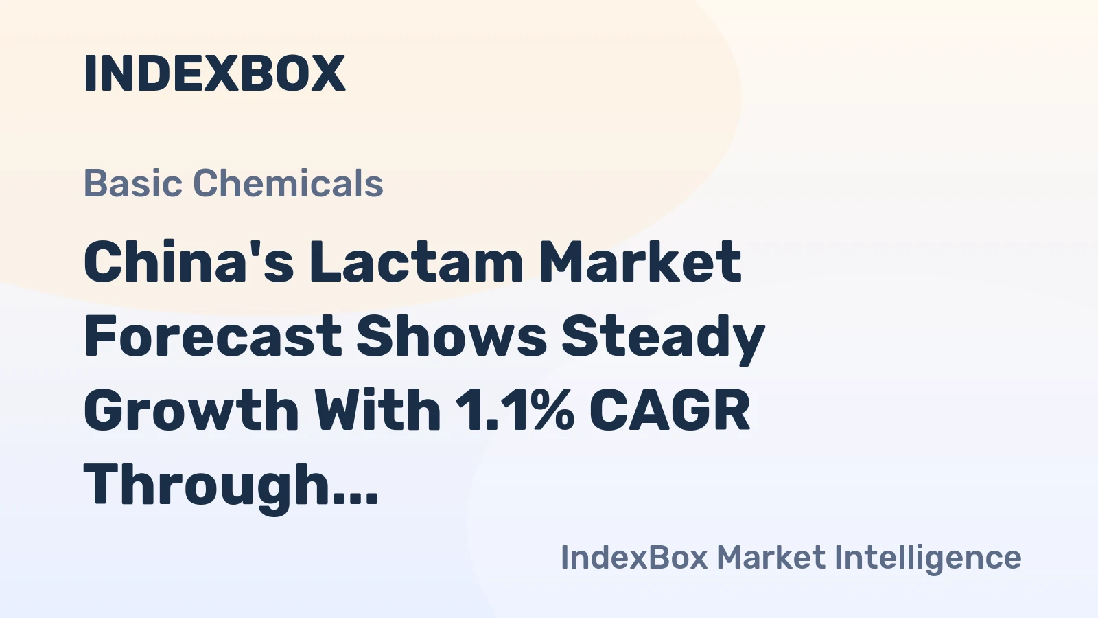 China's Lactam Market Forecast Shows Steady Growth With 1.1% CAGR Through 2035