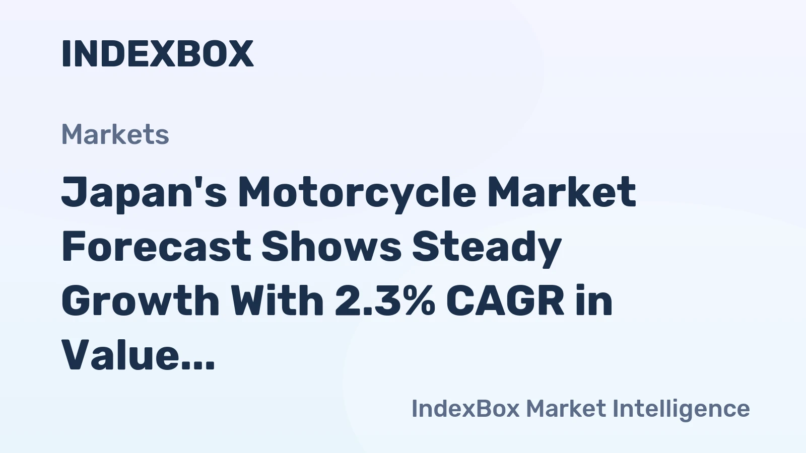 Japan's Motorcycle Market Forecast Shows Steady Growth With 2.3% CAGR in Value