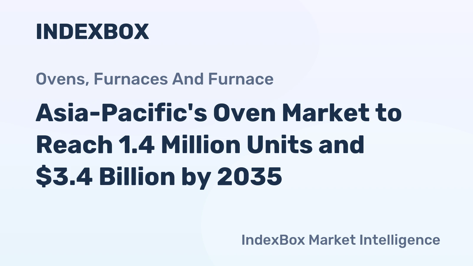 Asia-Pacific's Oven Market to Reach 1.4 Million Units and $3.4 Billion by 2035