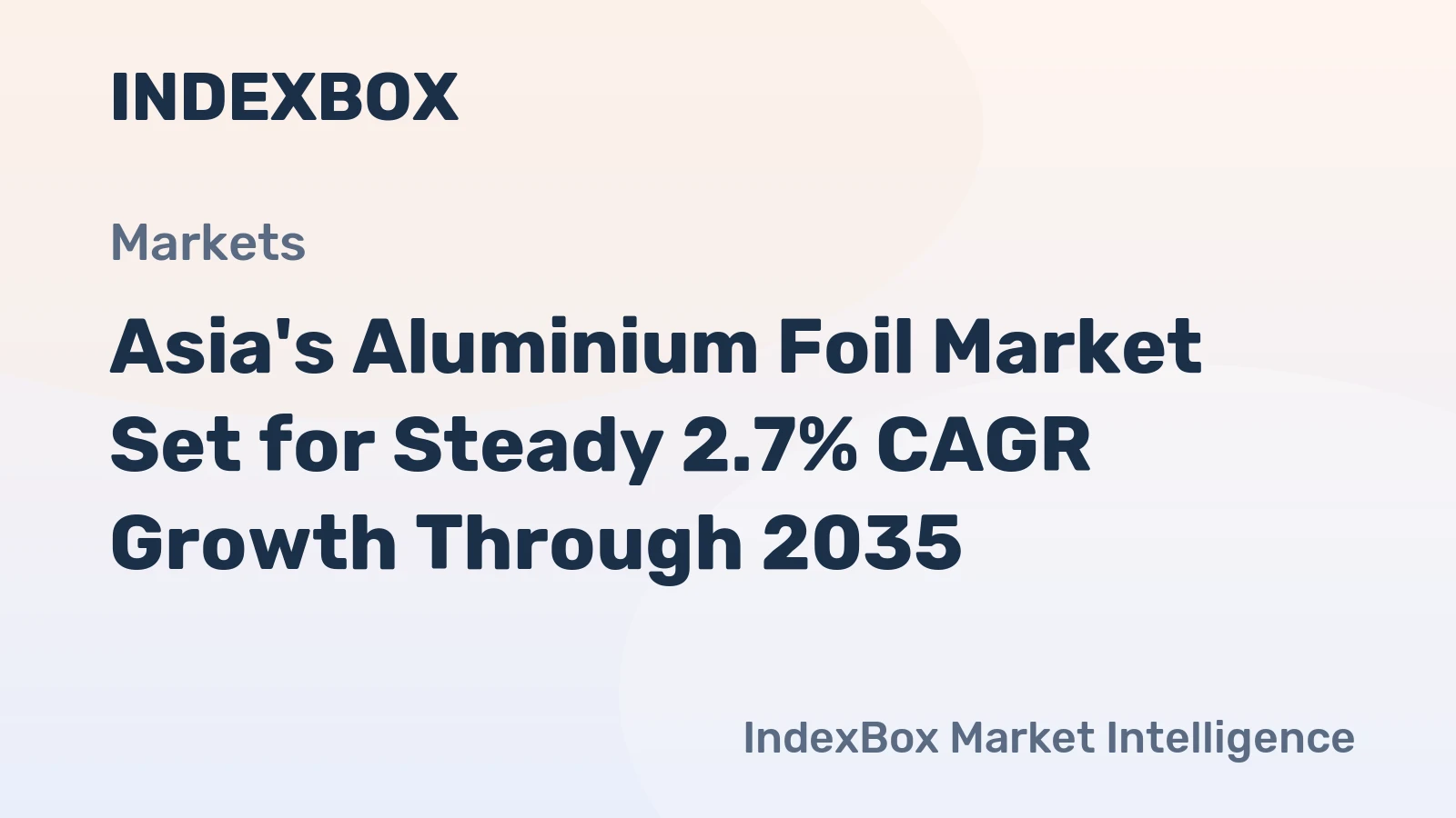 Asia's Aluminium Foil Market Set for Steady 2.7% CAGR Growth Through 2035