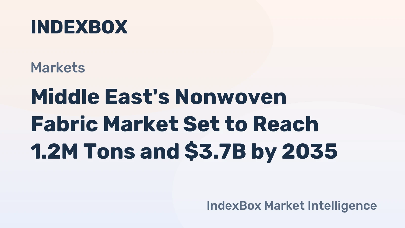 Middle East's Nonwoven Fabric Market Set to Reach 1.2M Tons and $3.7B by 2035