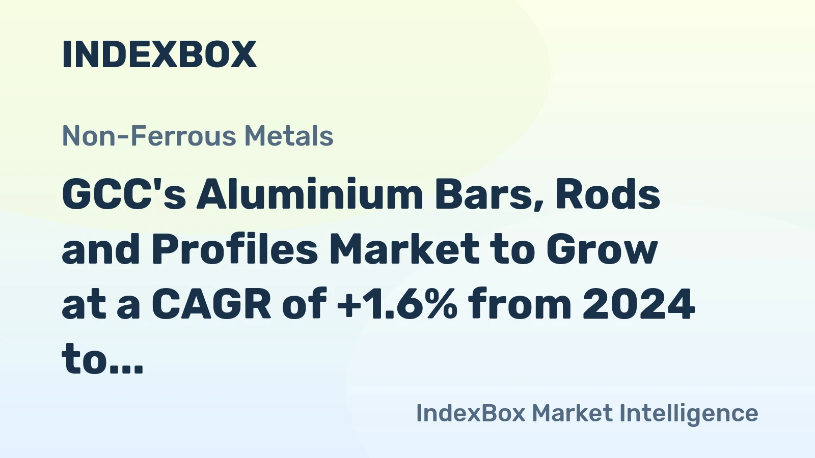 GCC's Aluminium Bars, Rods and Profiles Market to Grow at a CAGR of +1.6% from 2024 to 2035