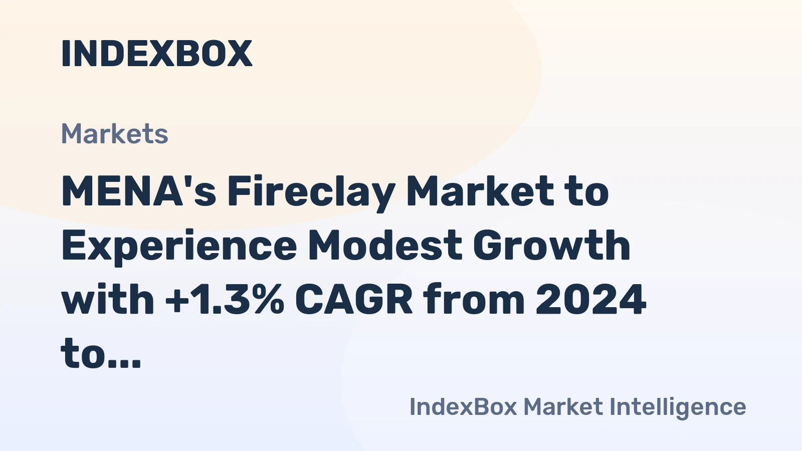 MENA's Fireclay Market to Experience Modest Growth with +1.3% CAGR from 2024 to 2035