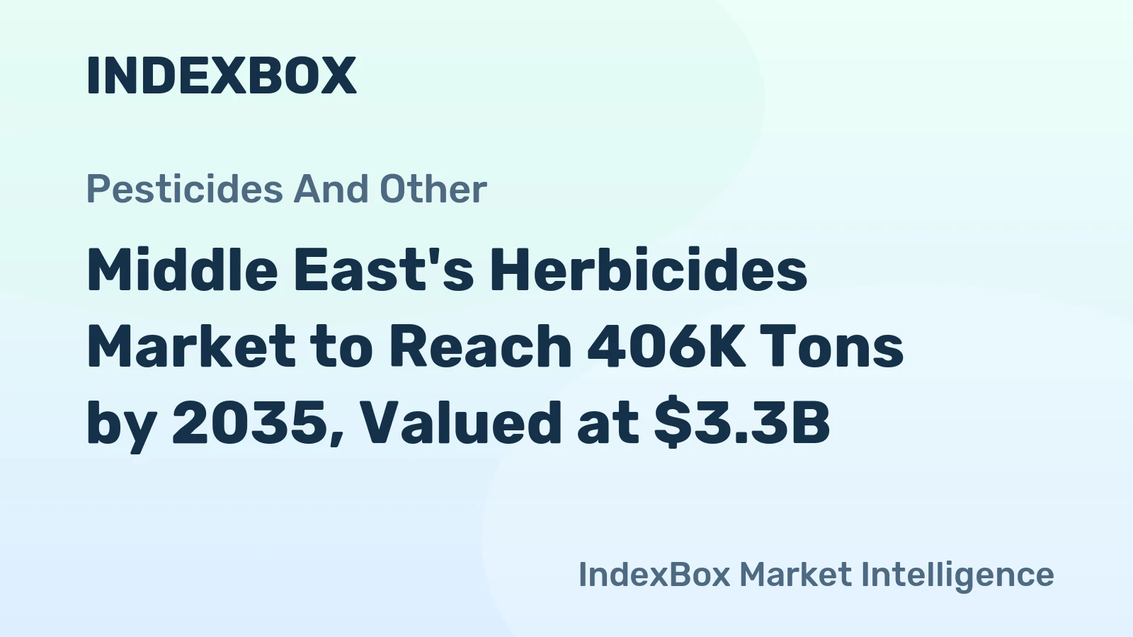 Middle East's Herbicides Market to Reach 406K Tons by 2035, Valued at $3.3B