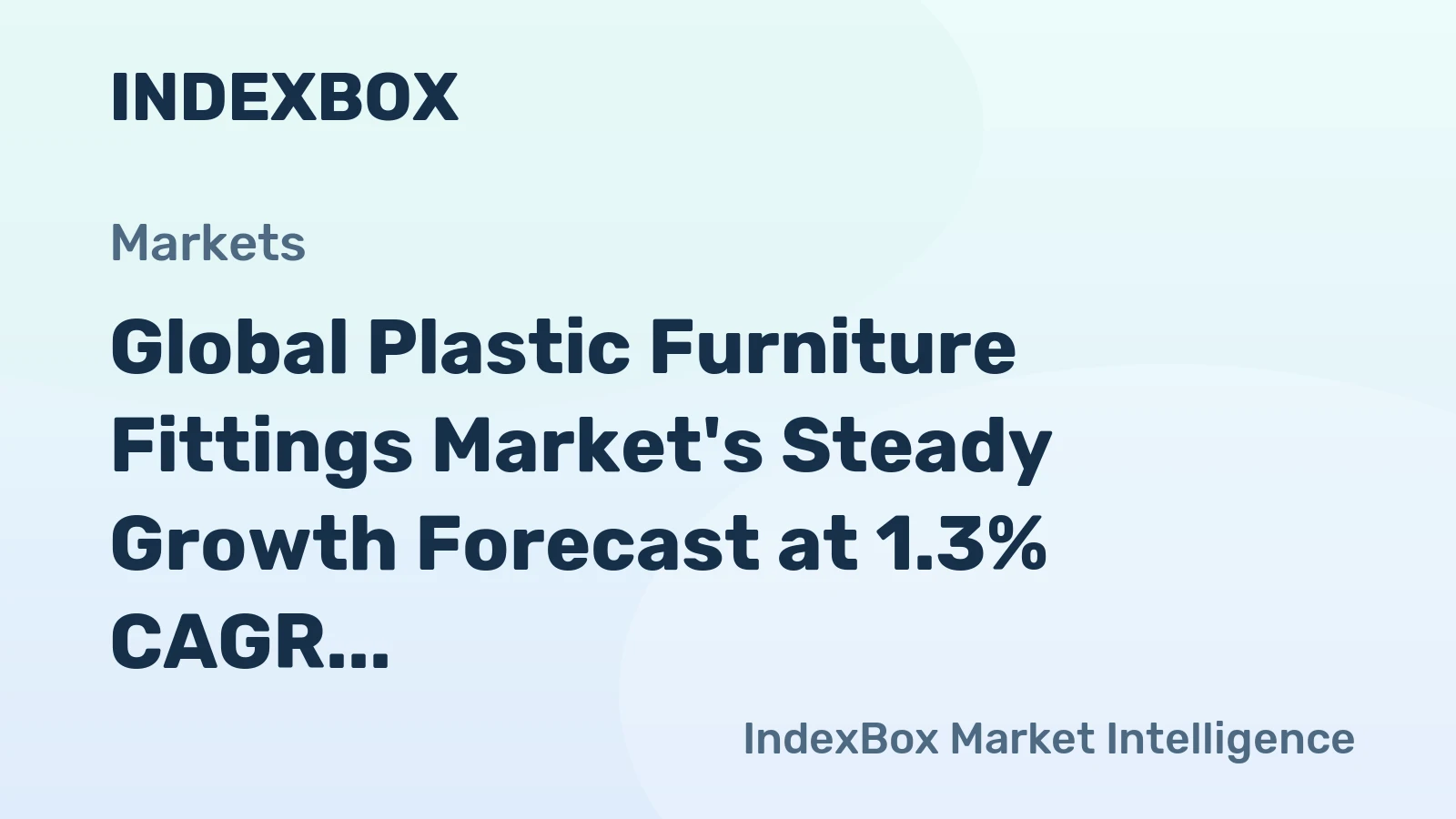 Global Plastic Furniture Fittings Market's Steady Growth Forecast at 1.3% CAGR Through 2035