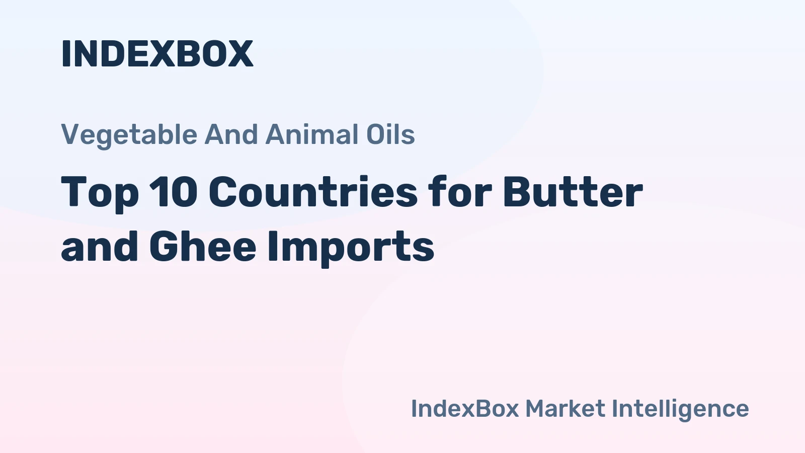 Top 10 Countries for Butter and Ghee Imports