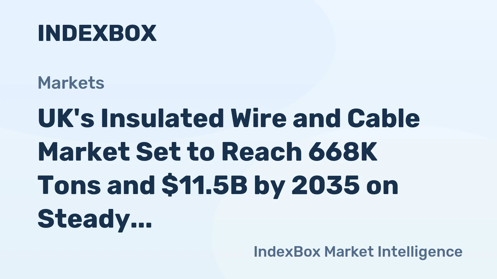 UK's Insulated Wire and Cable Market Set to Reach 668K Tons and $11.5B by 2035 on Steady Growth Trajectory