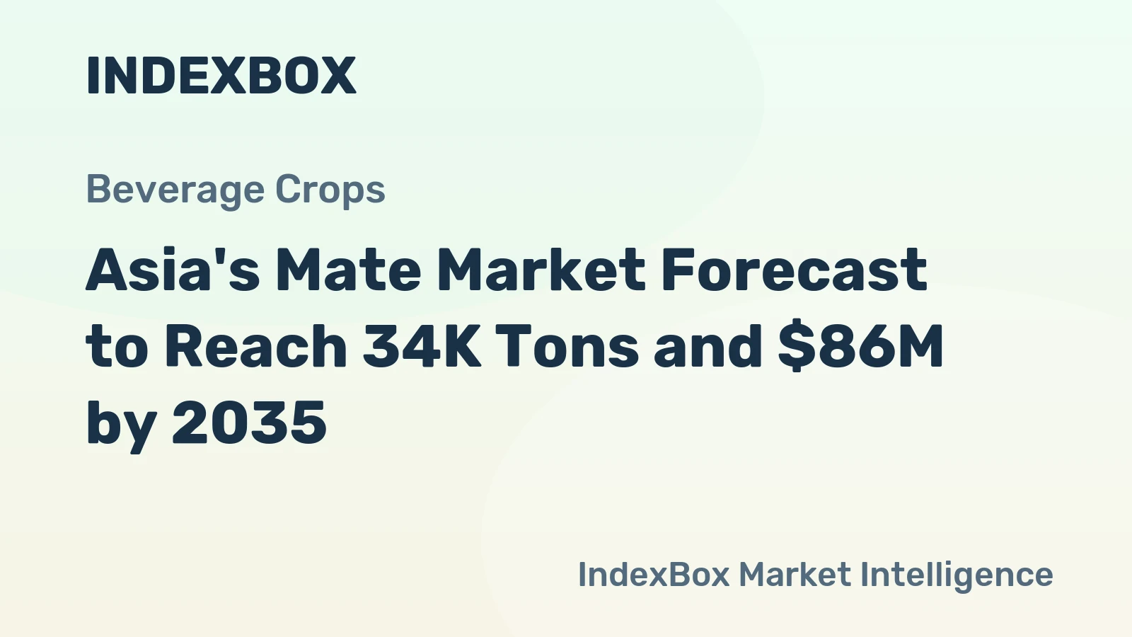 Asia's Mate Market Forecast to Reach 34K Tons and $86M by 2035