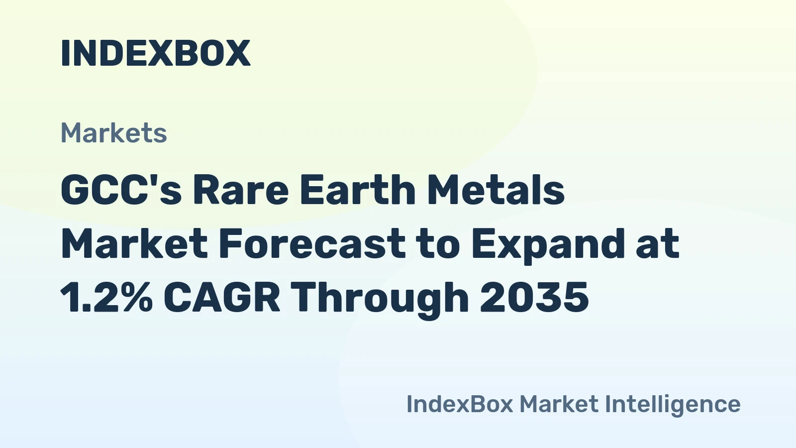 GCC's Rare Earth Metals Market Forecast to Expand at 1.2% CAGR Through 2035