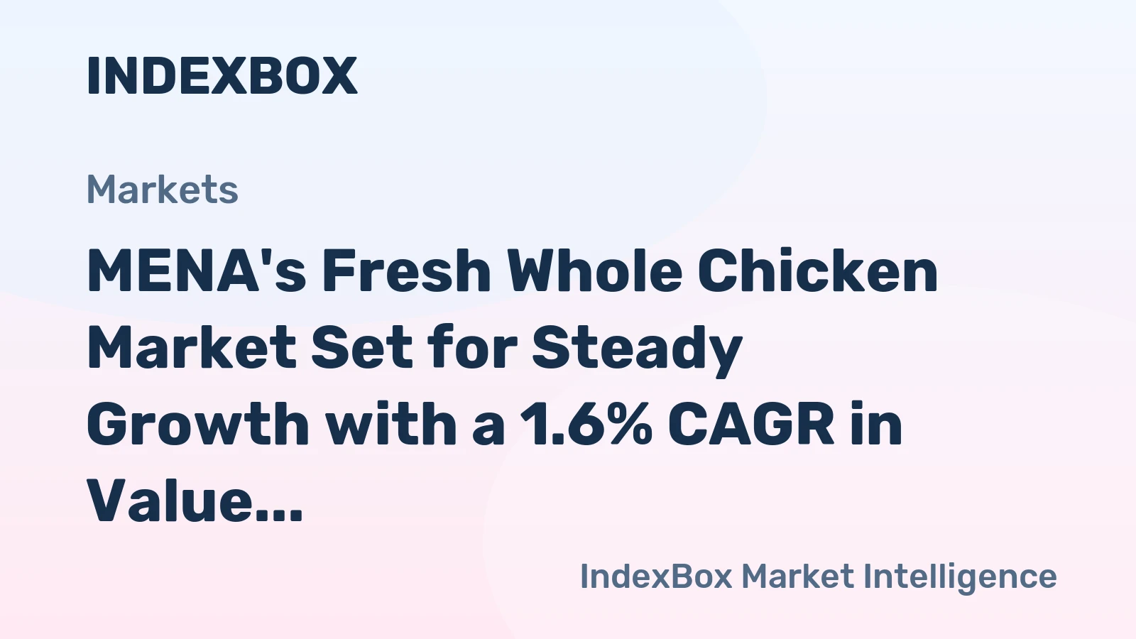 MENA's Fresh Whole Chicken Market Set for Steady Growth with a 1.6% CAGR in Value