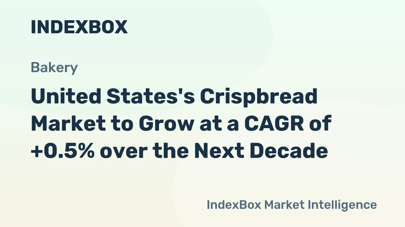 United States's Crispbread Market to Grow at a CAGR of +0.5% over the Next Decade