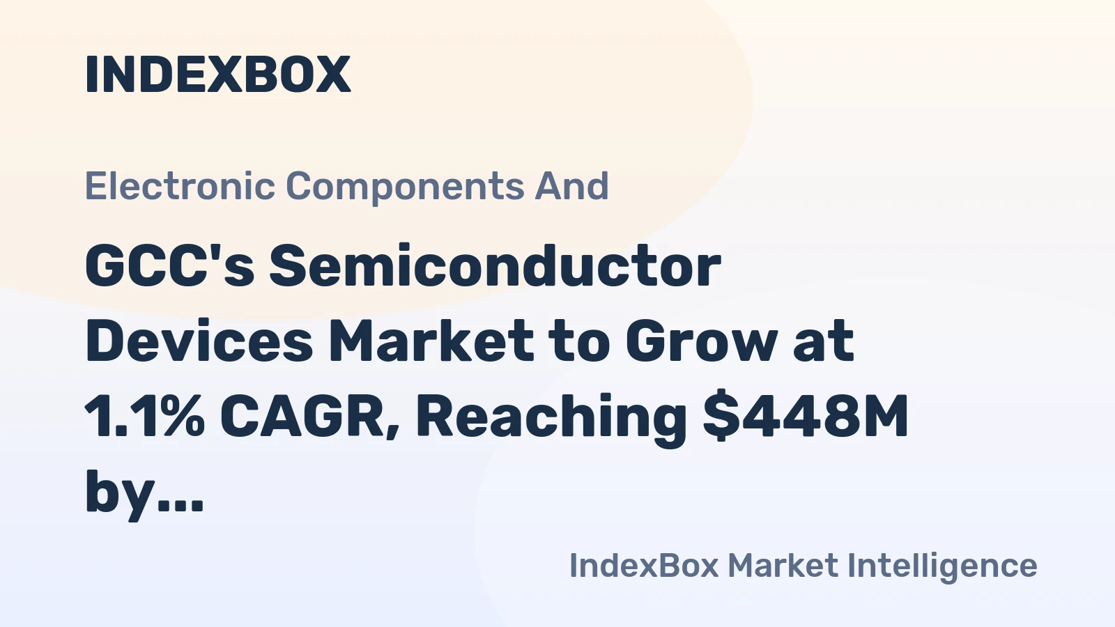 GCC's Semiconductor Devices Market to Grow at 1.1% CAGR, Reaching $448M by 2035