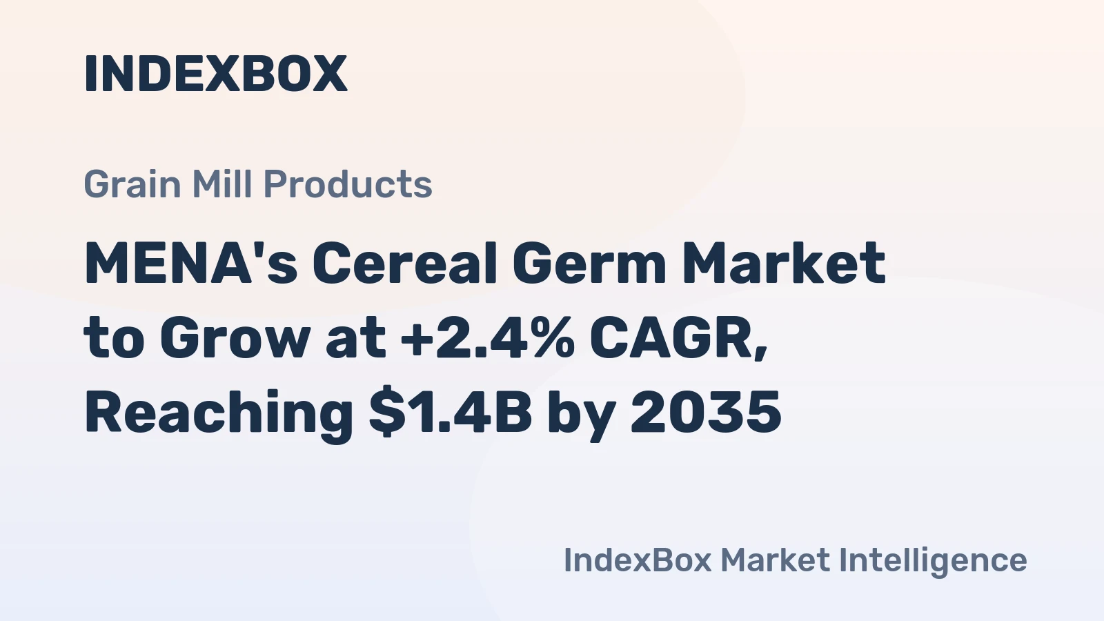 MENA's Cereal Germ Market to Grow at +2.4% CAGR, Reaching $1.4B by 2035