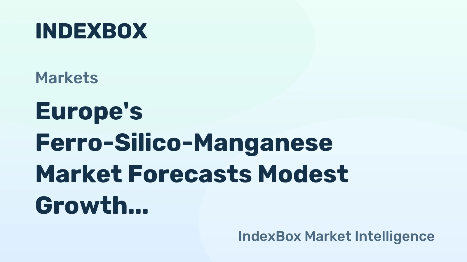 Europe's Ferro-Silico-Manganese Market Forecasts Modest Growth with a +0.3% Volume CAGR Through 2035