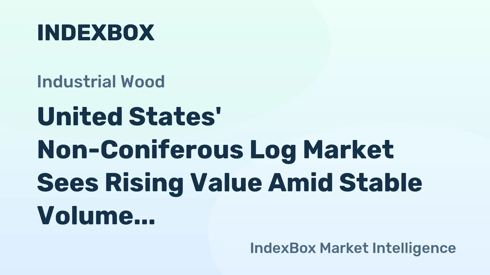 United States' Non-Coniferous Log Market Sees Rising Value Amid Stable Volume Forecast