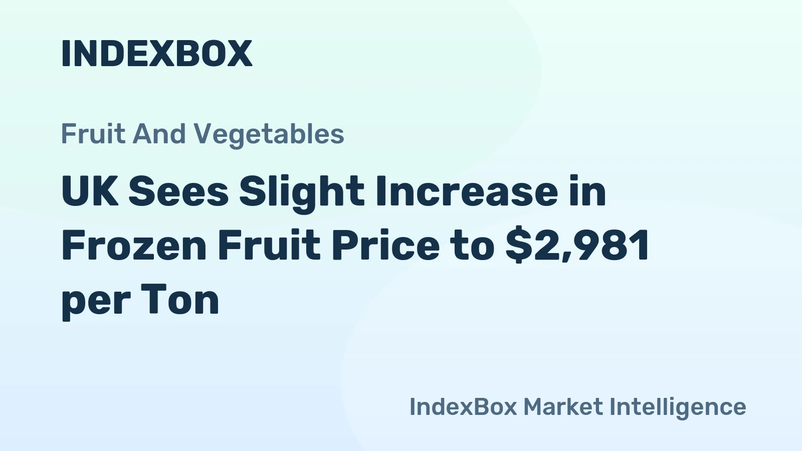 UK Sees Slight Increase in Frozen Fruit Price to $2,981 per Ton