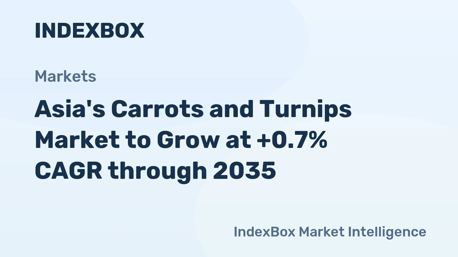 Asia's Carrots and Turnips Market to Grow at +0.7% CAGR through 2035