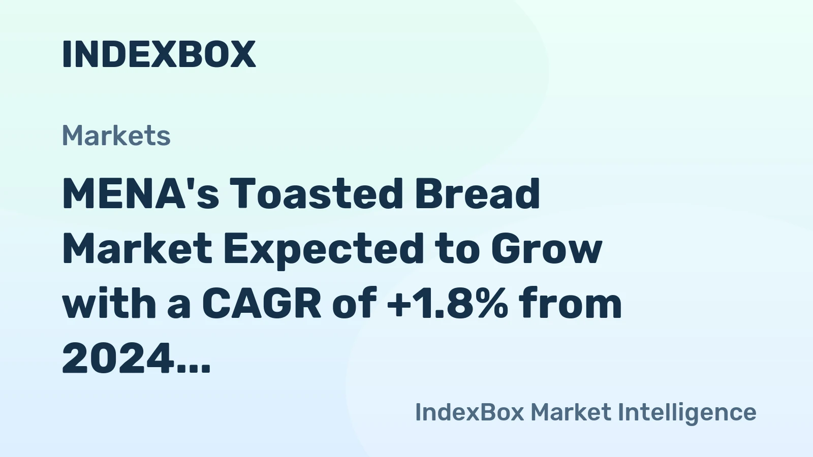 MENA's Toasted Bread Market Expected to Grow with a CAGR of +1.8% from 2024 to 2035