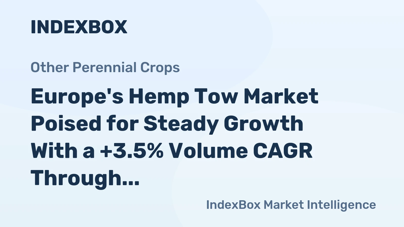 Europe's Hemp Tow Market Poised for Steady Growth With a +3.5% Volume CAGR Through 2035