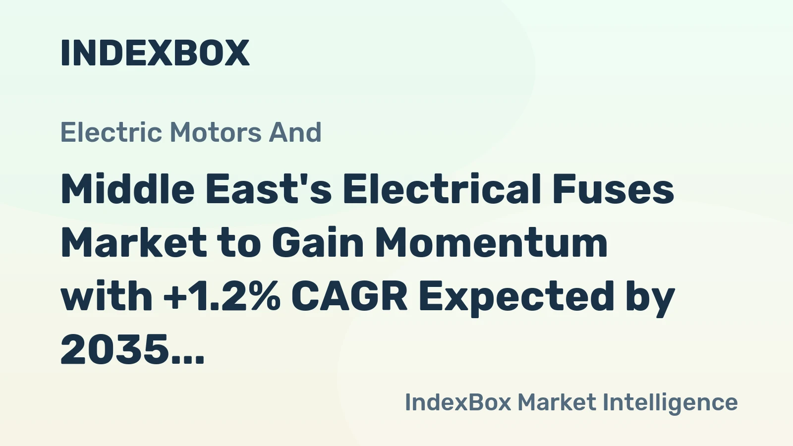 Middle East's Electrical Fuses Market to Gain Momentum with +1.2% CAGR Expected by 2035