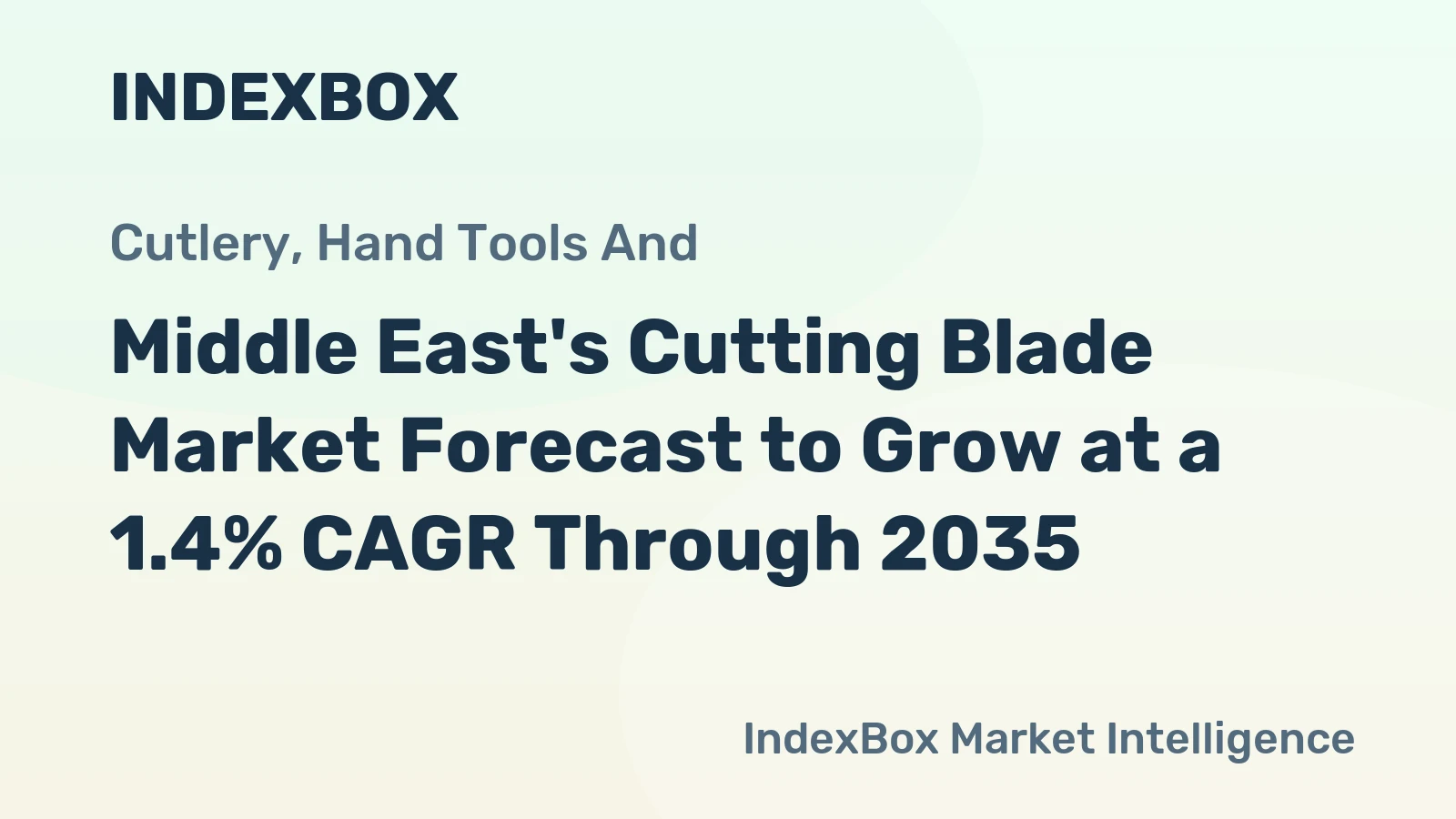 Middle East's Cutting Blade Market Forecast to Grow at a 1.4% CAGR Through 2035