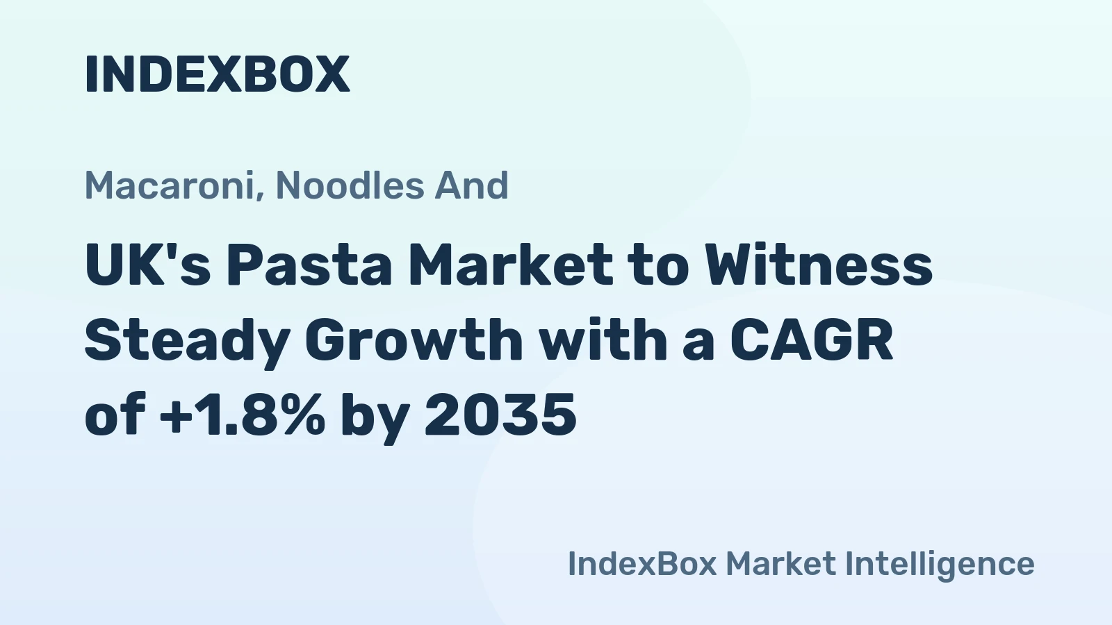 UK's Pasta Market to Witness Steady Growth with a CAGR of +1.8% by 2035