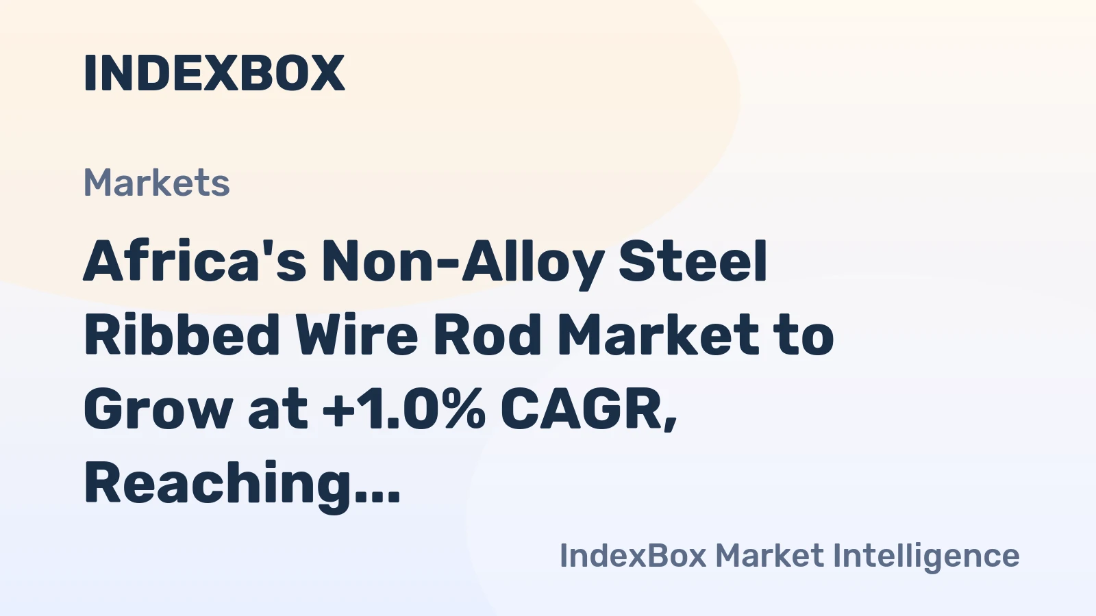 Africa's Non-Alloy Steel Ribbed Wire Rod Market to Grow at +1.0% CAGR, Reaching 6.2M Tons by 2035