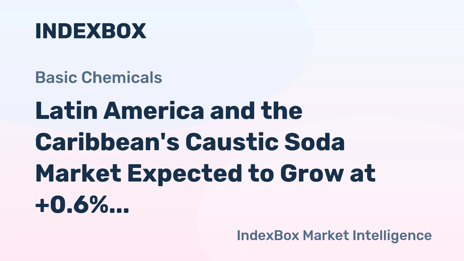 Latin America and the Caribbean's Caustic Soda Market Expected to Grow at +0.6% CAGR Over Next Decade