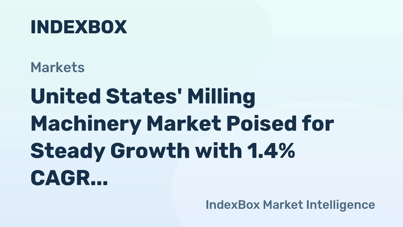 United States' Milling Machinery Market Poised for Steady Growth with 1.4% CAGR Through 2035